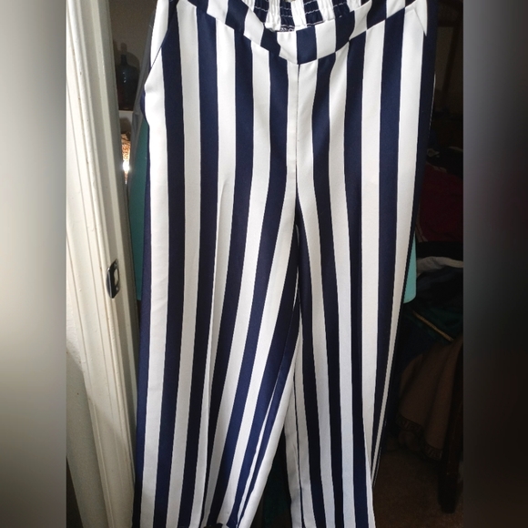 Gabrielle Union | Pants & Jumpsuits | Gabrielle Union Strip Wide Leg ...